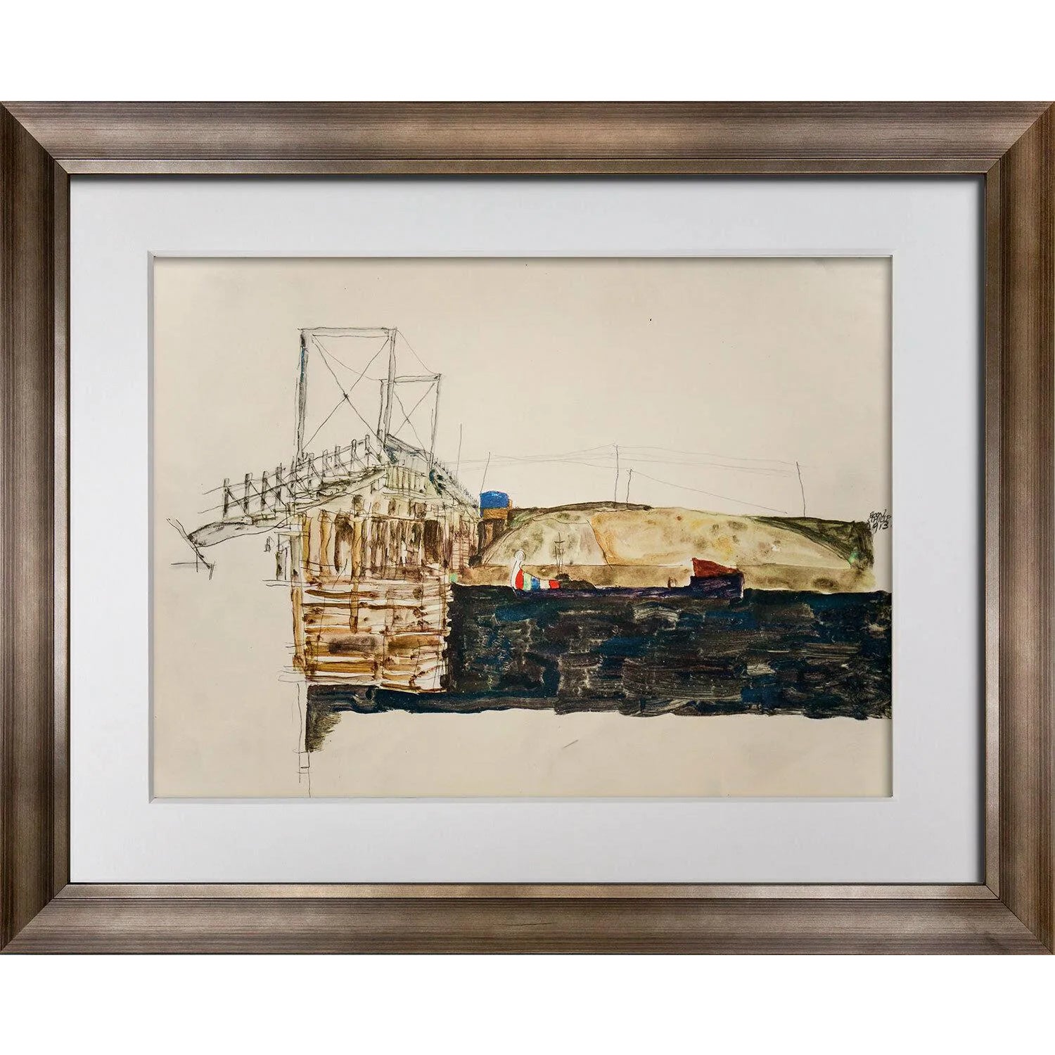 1960’s Egon Schiele "The Bridge" Print | Chairish