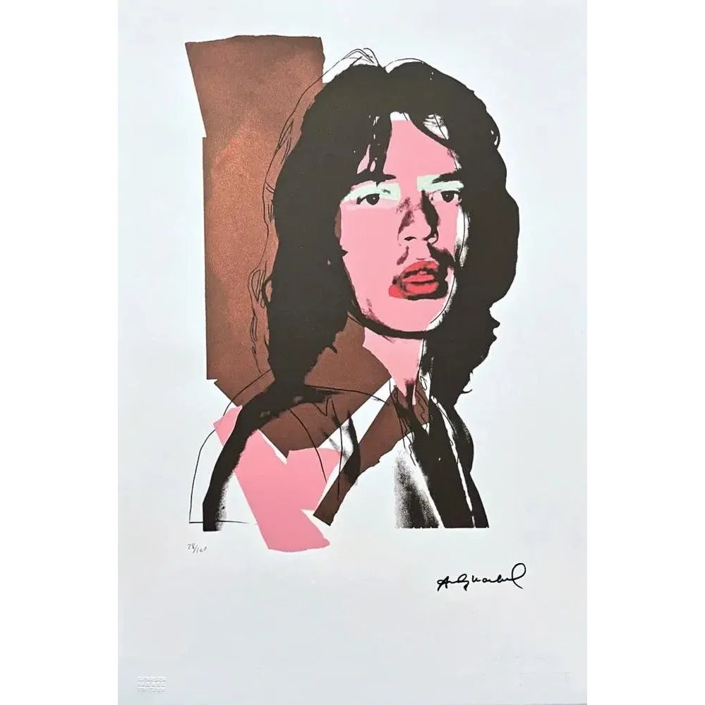 After Andy Warhol, Mick Jagger Brown , 1980s, Lithograph | Chairish