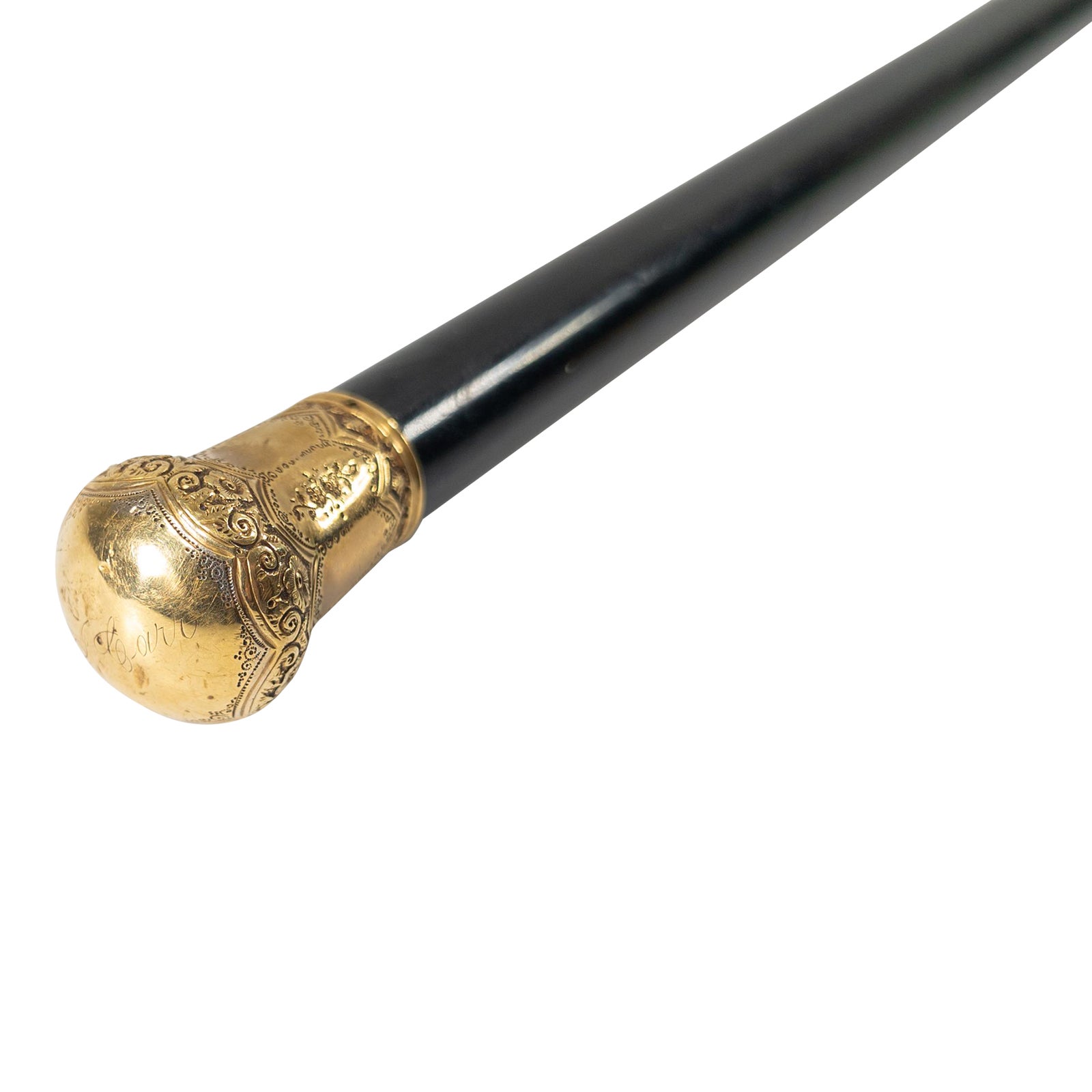 19th Century Gold Filled Cane or Walkingstick Attributed to General ...