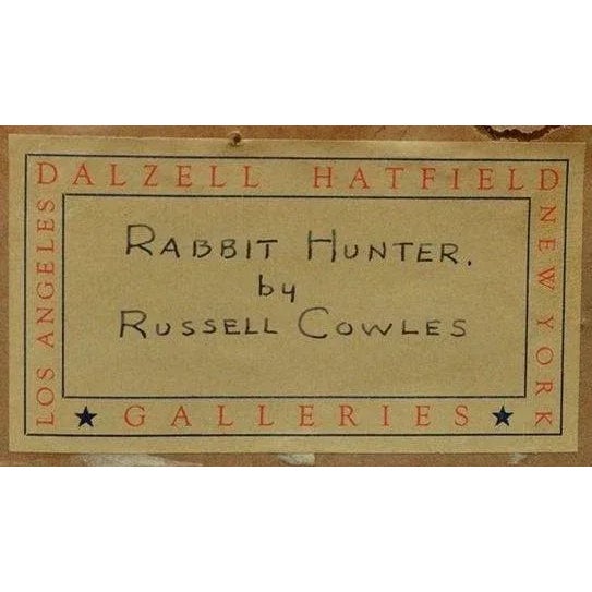 1930s Vintage Framed Watercolor Painting by Russell Cowles, the Rabbit ...
