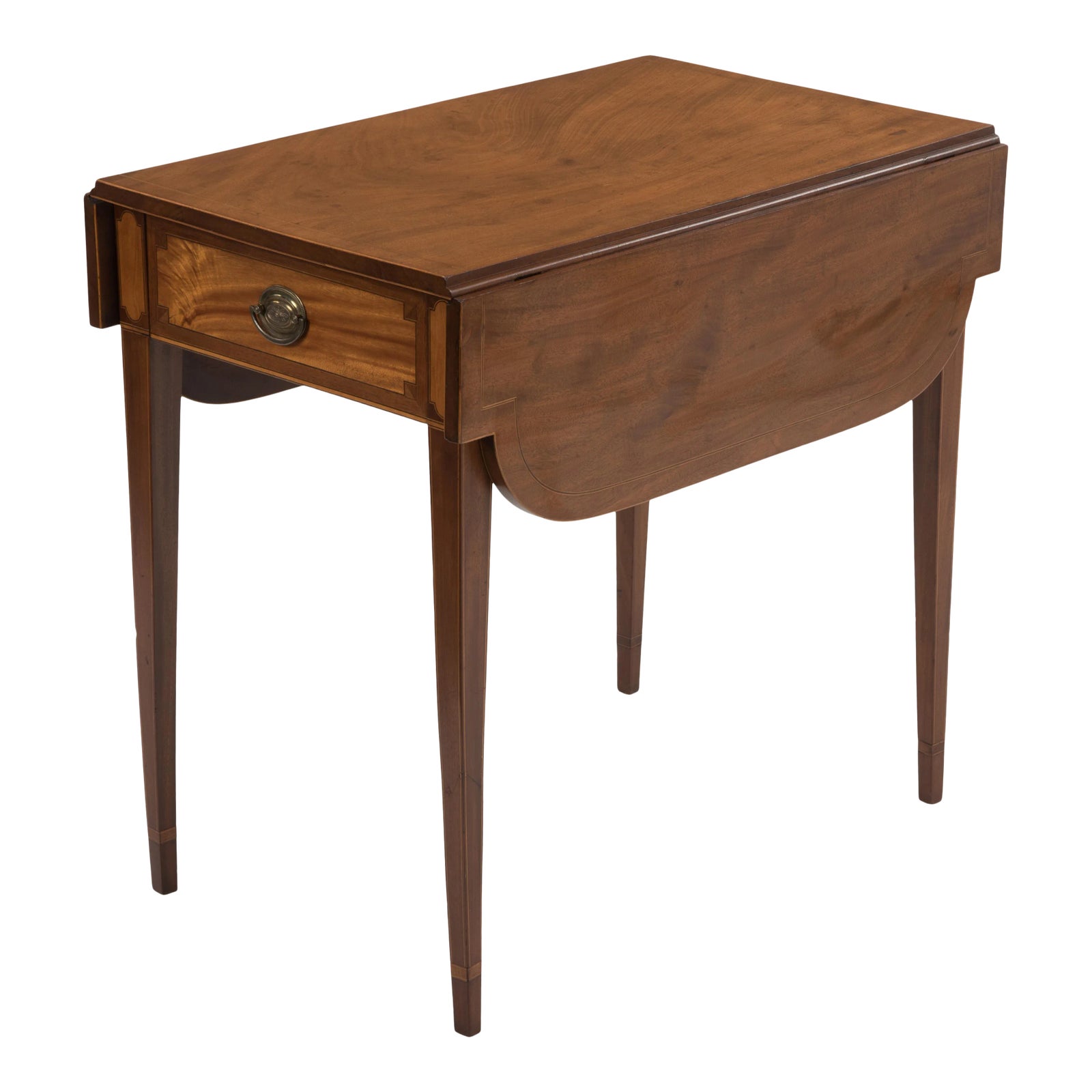 Hepplewhite Mahogany and Satinwood Pembroke Table New York 1790 C.L ...