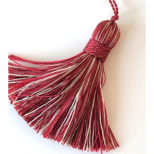 Petite Red Tassels - a Pair | Chairish