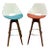 1950s Mid Century Modern Stools Designed by John Yellen - Pair | Chairish