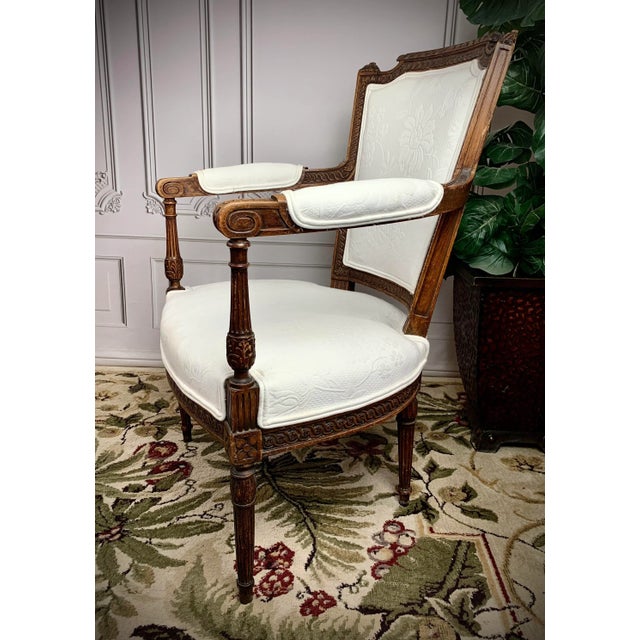 Mid 18th Century Louis XVI French Neoclassical Arm Chair - Freshly ...