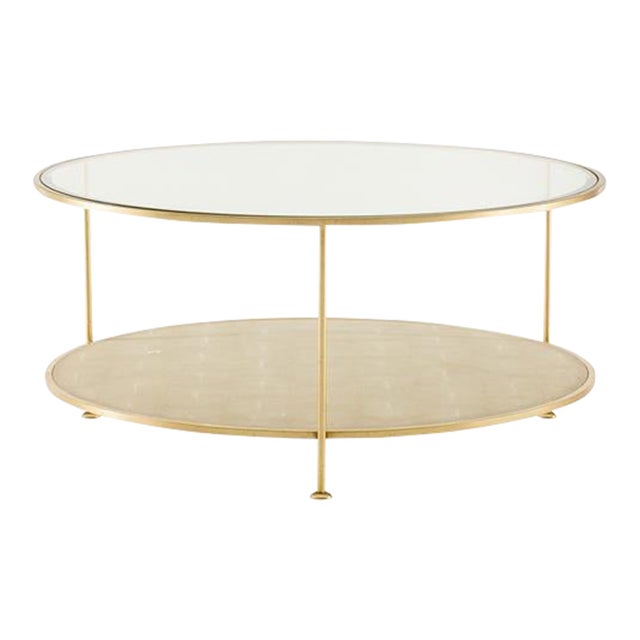 Adele Modern Glass-Topped Coffee Table | Chairish