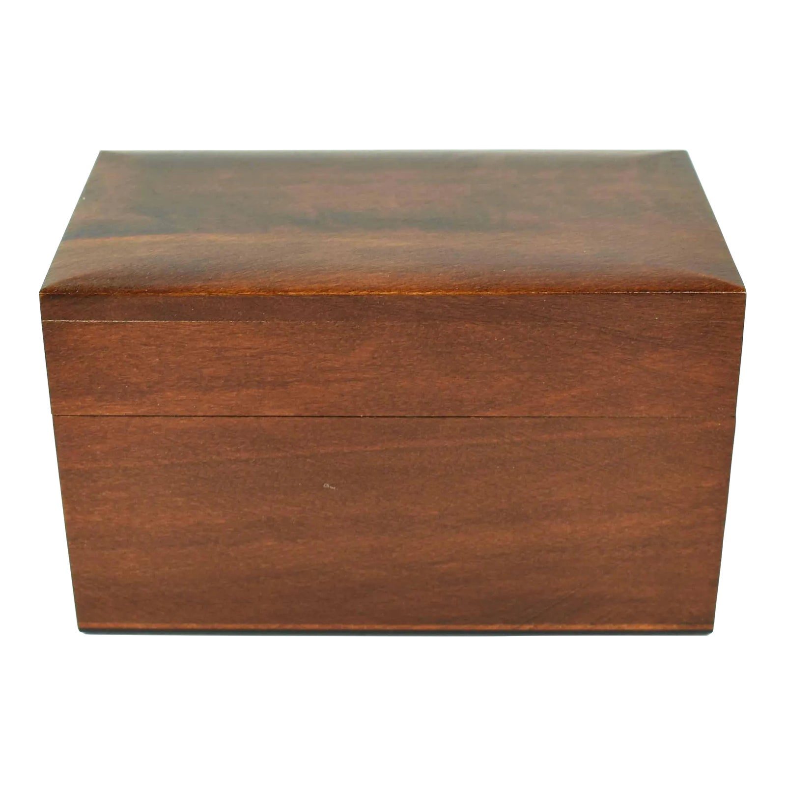 Mid 20th Century Handcrafted Wooden Card Box Made in Poland | Chairish