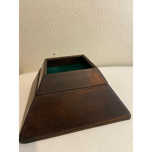 1950’s Wooden Pyramid Three Tiered Box With Velvet-Lined Drawers ...