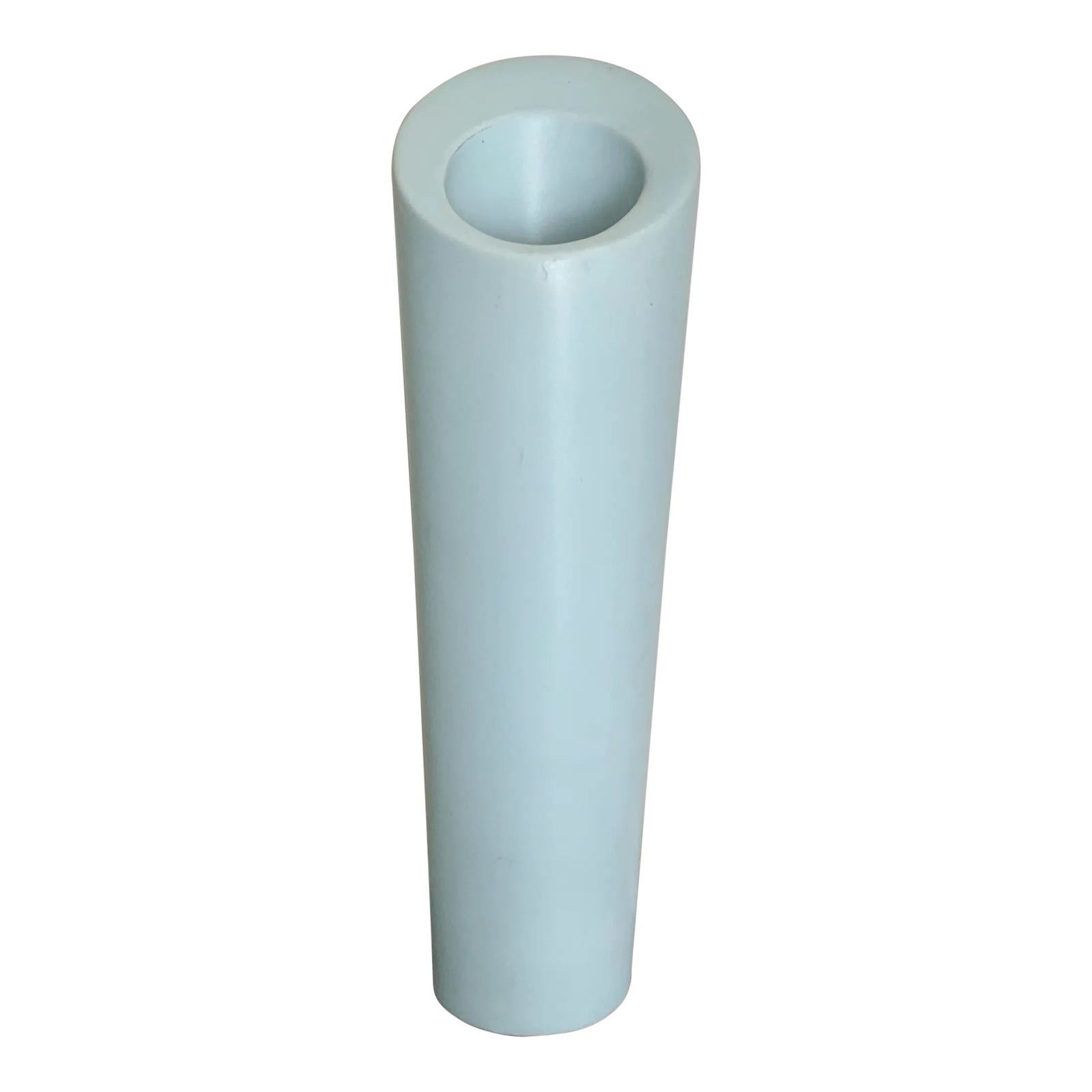 Modern Minimalist Light Blue Ceramic Vase | Chairish
