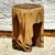 Vintage Boho Hand Carved Drape Low Stool | Chairish