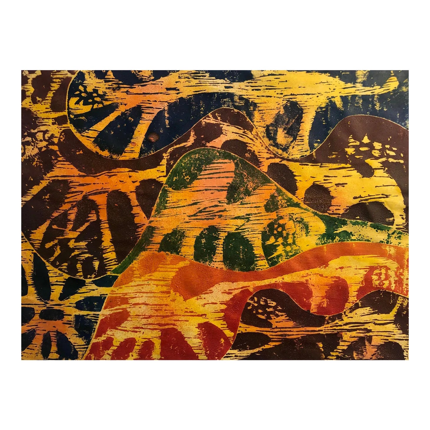 1960s Ruth Freeman Animals Color Woodcut | Chairish