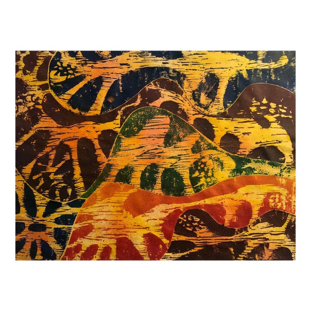 1960s Ruth Freeman Animals Color Woodcut | Chairish