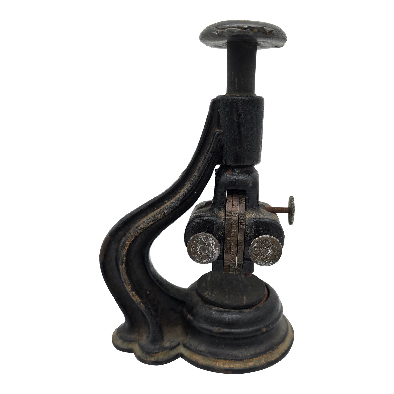 Antique Cast Iron Date Stamp Validator Machine 1941 - 1952 | Chairish