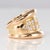 Modern Diamond Paved Gadroon 18 Karat Rose Gold Massive Ring Size 5.5 ...