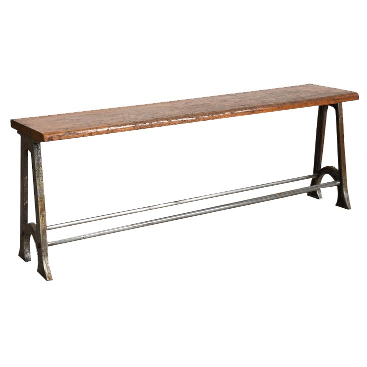 Vintage Locker Room Storage Bench, 1950s | Chairish