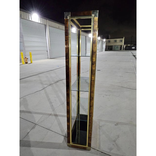 1980s Mastercraft Brass & Glass Display Case Etagere | Chairish