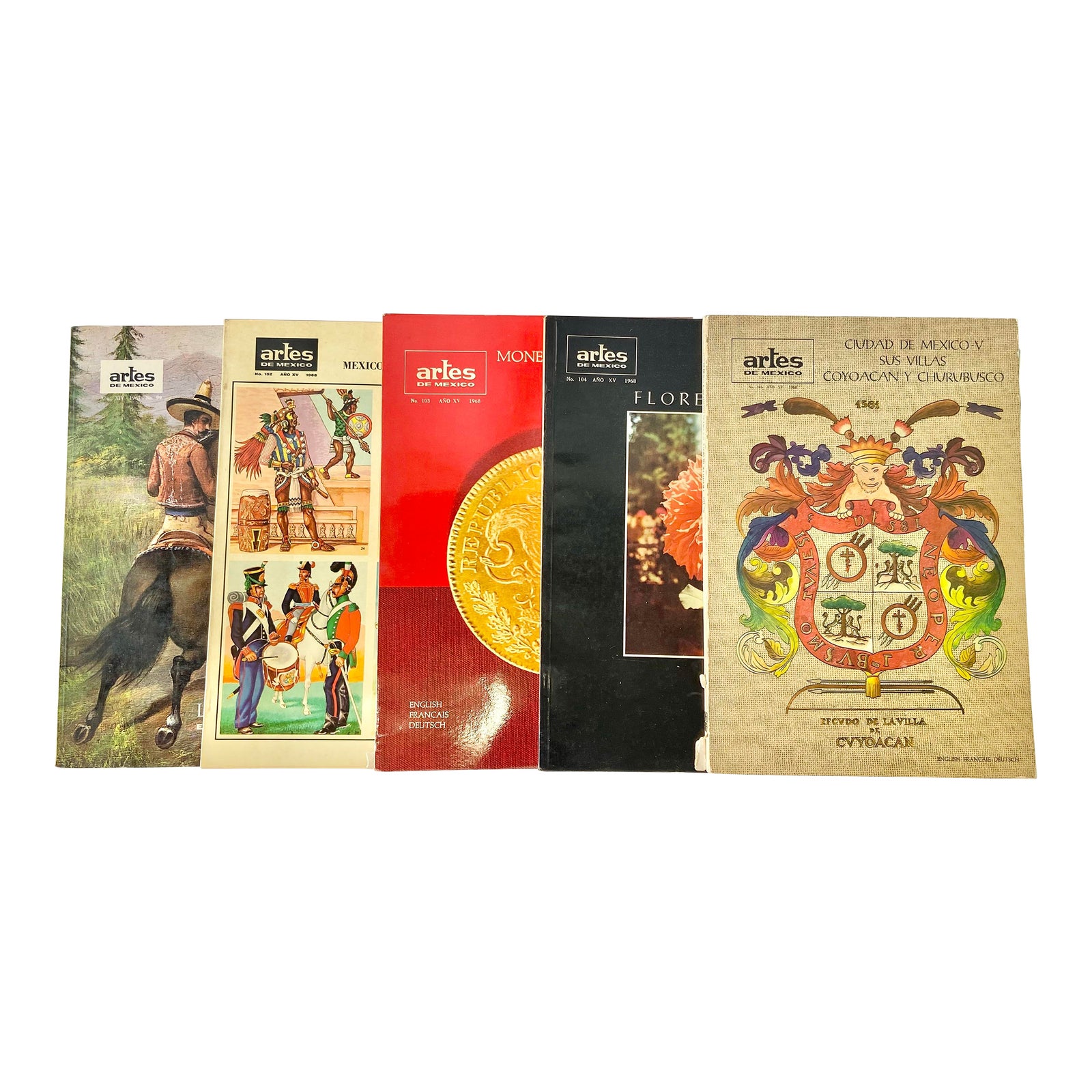 1960s "Artes De Mexico" Mexican Art Magazines Issues 99, 102-105 - Set ...