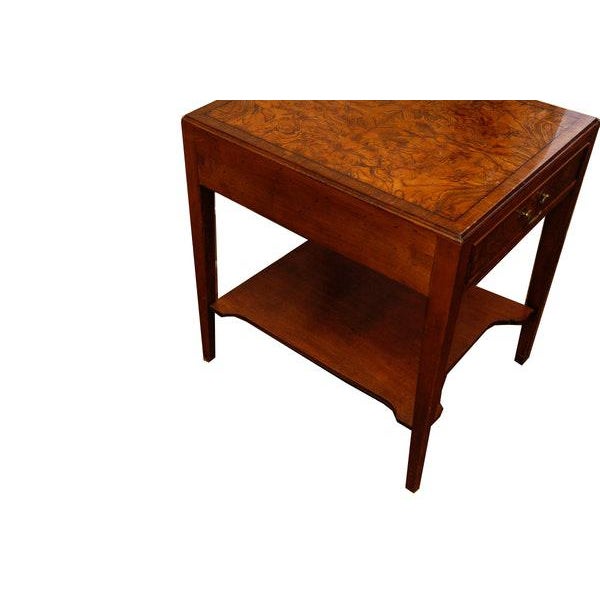 Mid-Century Modern Burlwood Side Table | Chairish