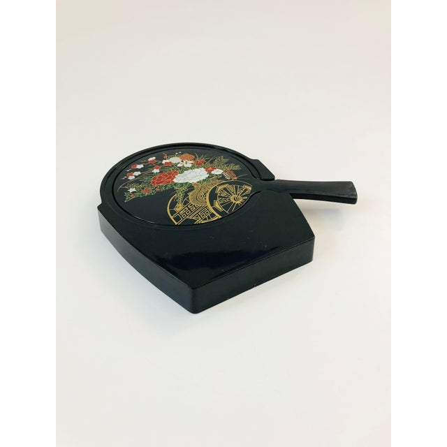 Vintage Lacquerware Vanity Mirror Set | Chairish