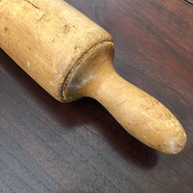 Primitive Early 19th Century Wood Rolling Pin | Chairish