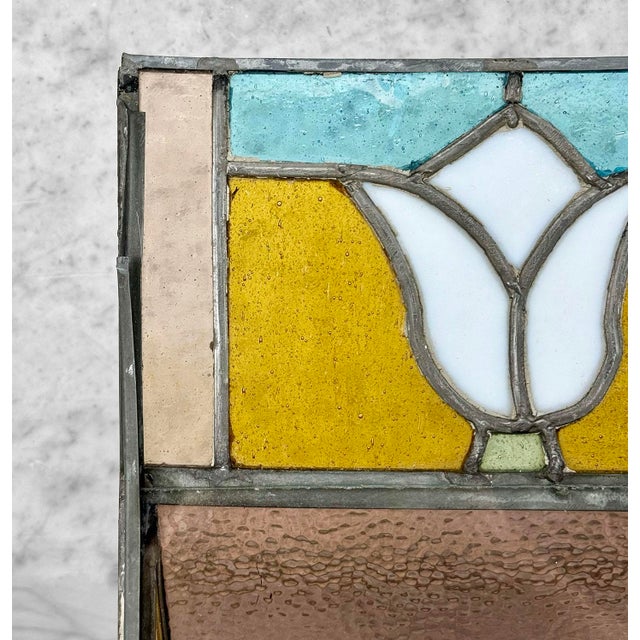 Antique Traditional Farmhouse Stained Glass Slide Opening Window ...