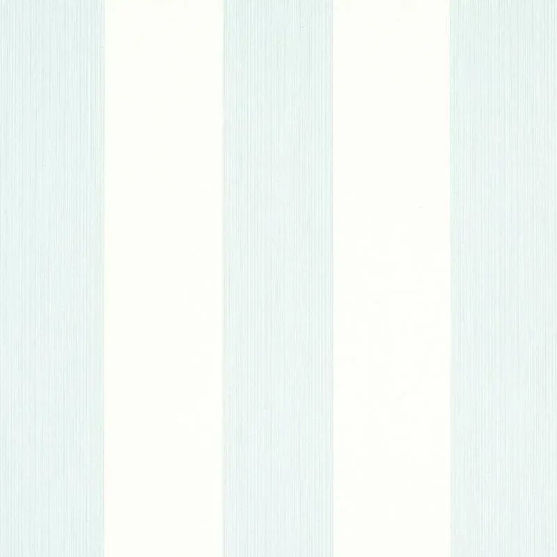 Schumacher Edwin Stripe Wide Wallpaper in Sky | Chairish
