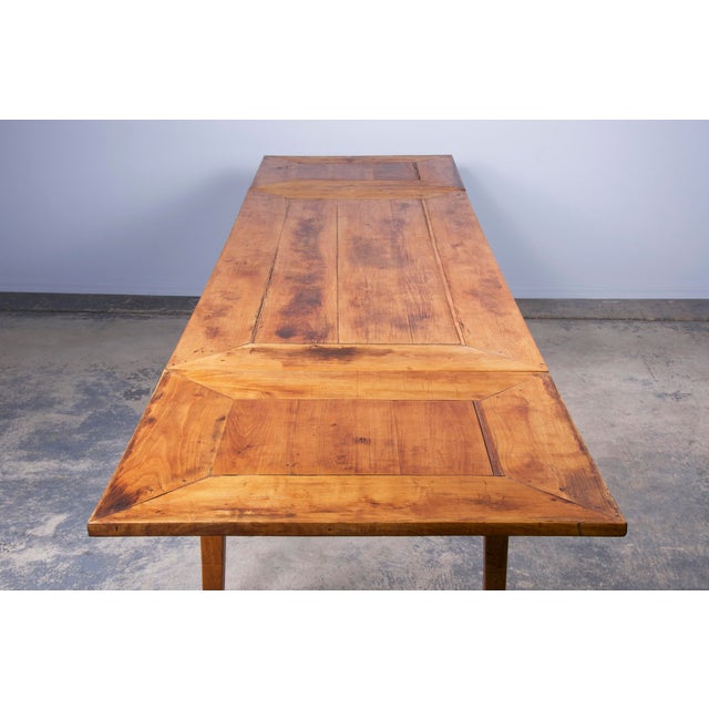 Antique Country French Farmhouse Maple Extendable Kitchen Harvest Table ...