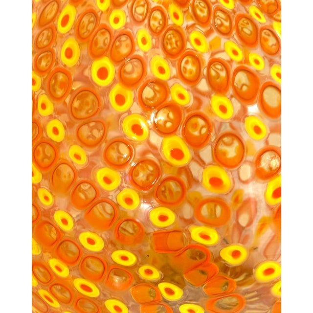 Monumental Stephen Rolfe Powell Orange & Yellow Murrine Glass Sculpture ...