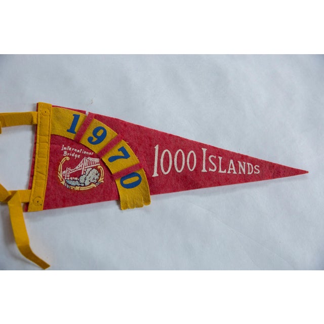 Vintage 1970 1000 Islands Felt Flag | Chairish