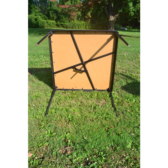 1970s Folding Card Table with Upholstered Chairs - Set of 5 | Chairish