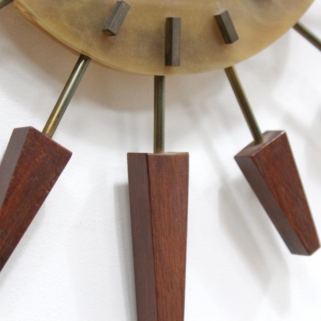 1960s Mid Century Atomic Wall Clock by Manley | Chairish