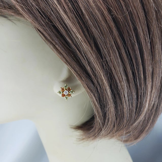 Mid 20th Century Bielka 18 Karat Yellow Gold Citrine, Diamond and ...