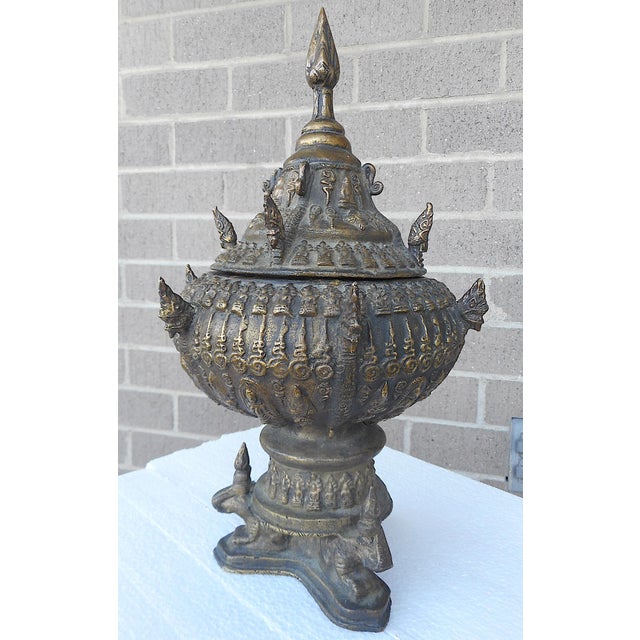 Antique Bronze Buddhist Offering Bowl-Asia | Chairish