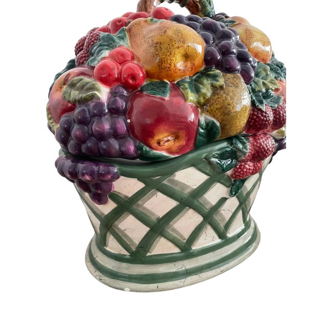 Vintage Ceramic Fruit Basket Lidded Dish and Salt and Pepper Shakers by ...