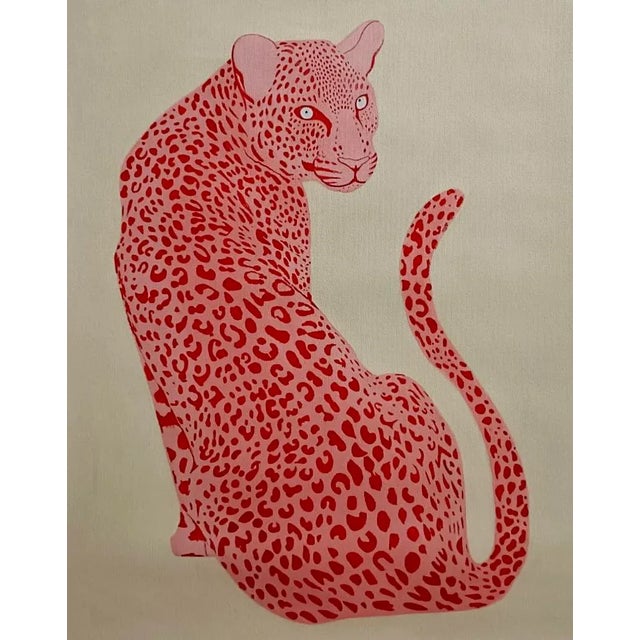 Leopard Original Abstract Large Acrylic Canvas Painting | Chairish