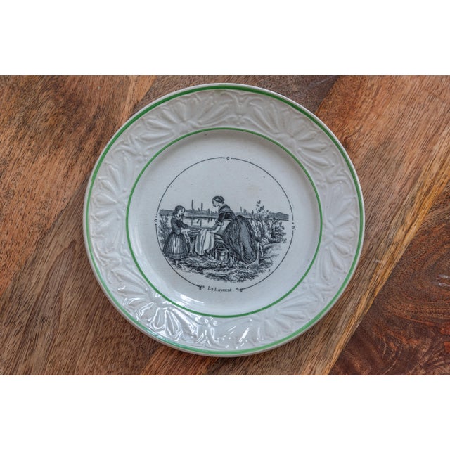 Early 20th Century Sarreguemines French Comic Plate | Chairish