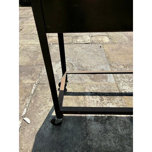 Antique Warehouse Mail Delivery Steel Trolley | Chairish