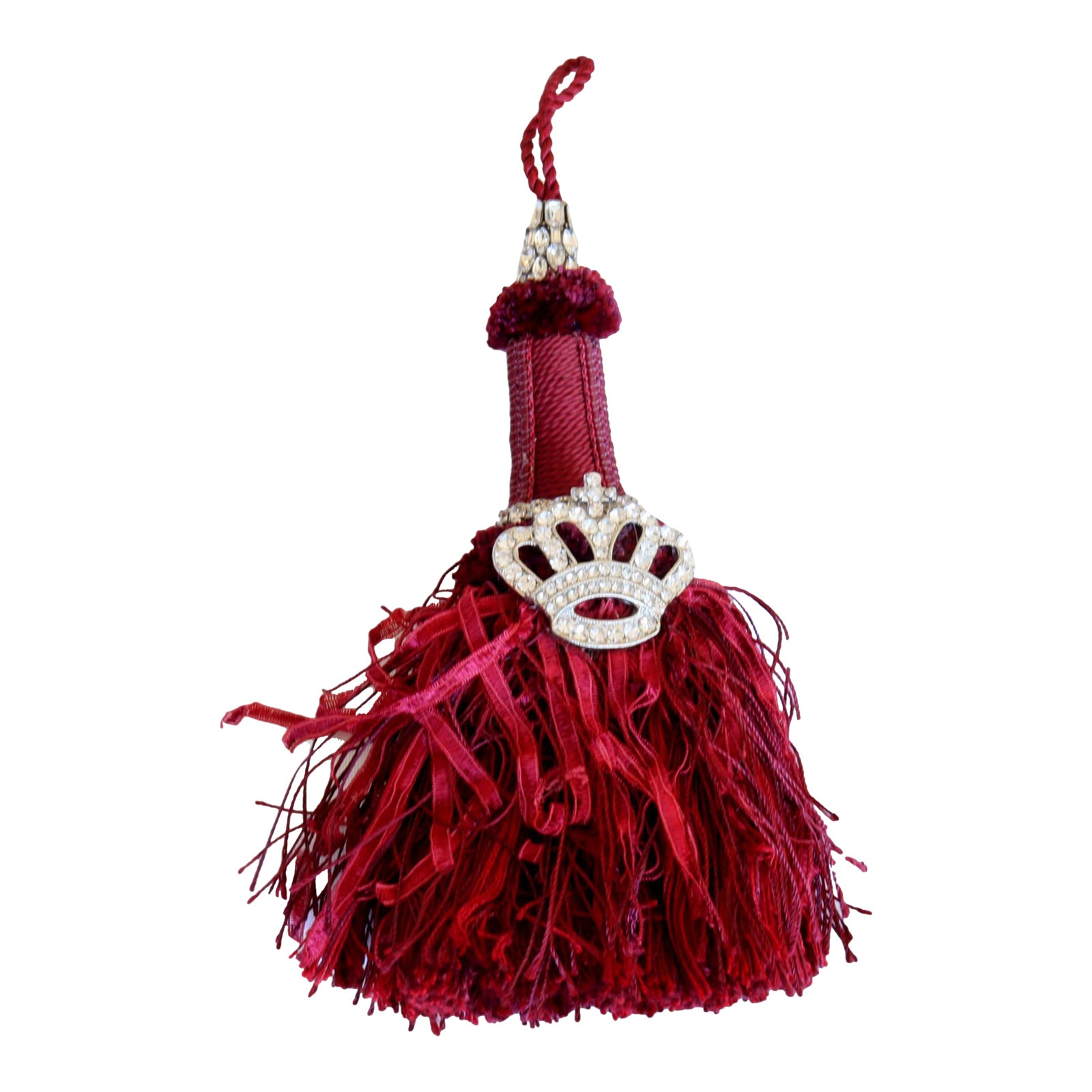 French Antique Tassel Ornament W/Crown | Chairish