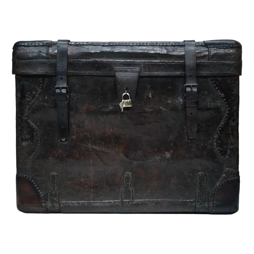 Georgian Leather Boot Trunk, 1800s | Chairish