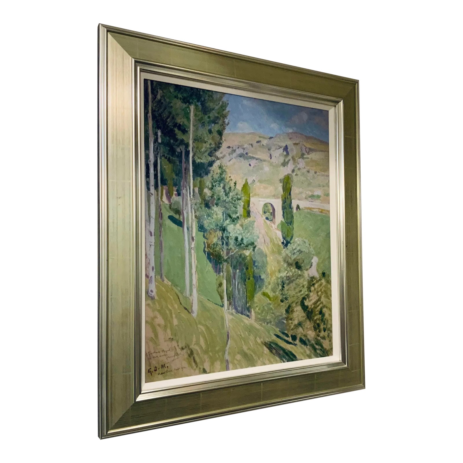 Plein Air Style Framed Landscape Painting By: Arroyo | Chairish