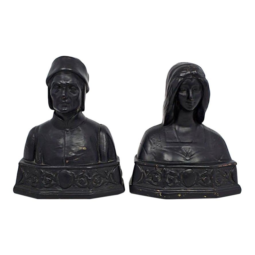 1920s Armor Bronze Bust Bookends - a Pair | Chairish