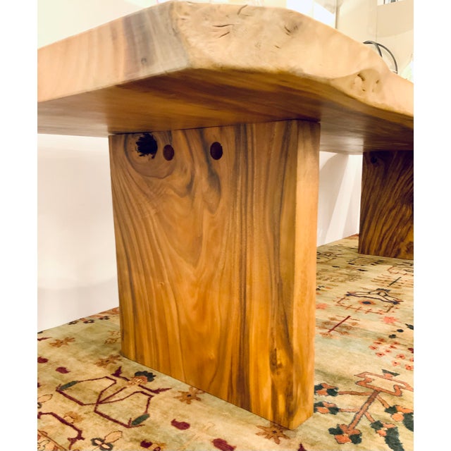 Custom Organic Modern Live Edge Natural Wood Dining Table | Chairish