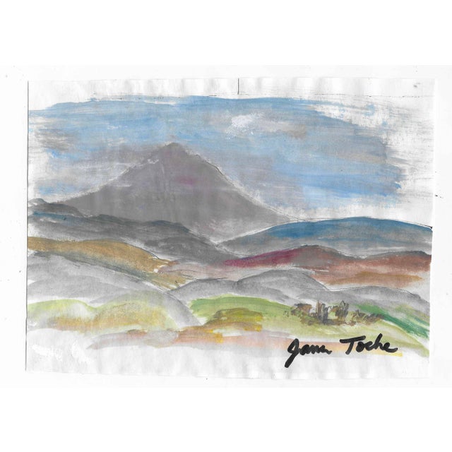 1980s James Tocker Mountain Landscape Painting | Chairish