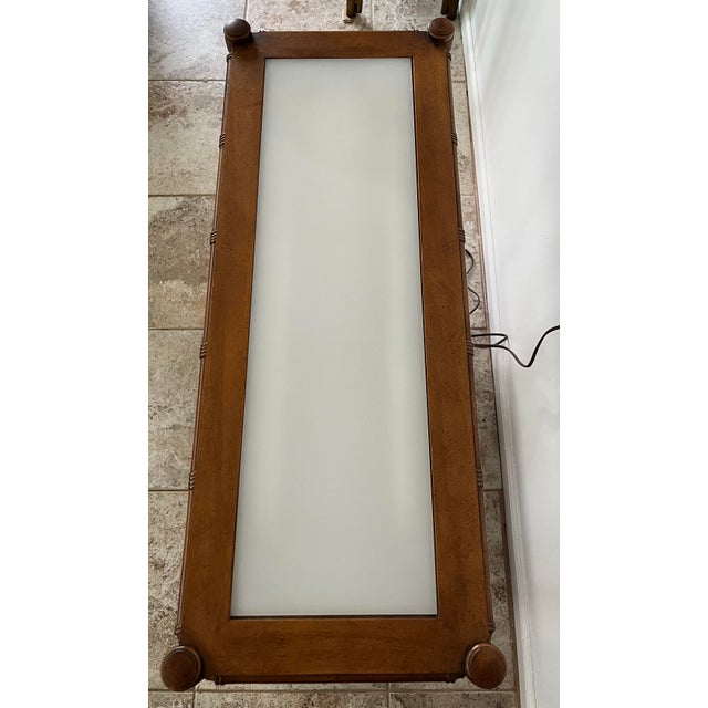 1970s Drexel Heritage Faux Bamboo Lighted Console Table Sofa Table With ...