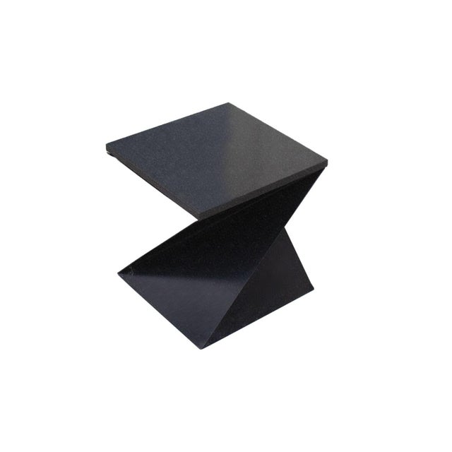 Italian Origami Black Side Table | Chairish