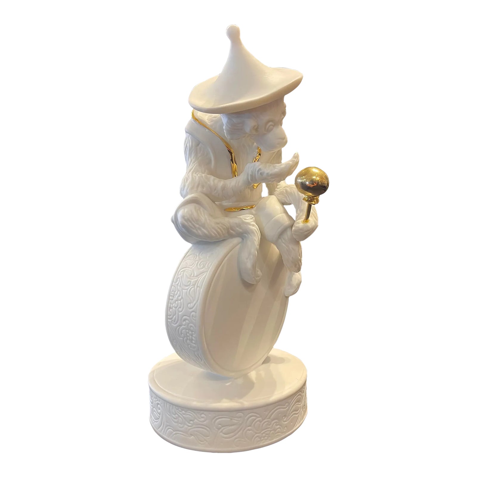 1960s Monkey Singerie Biscuit Porcelaine Jean Boggio by Franz | Chairish