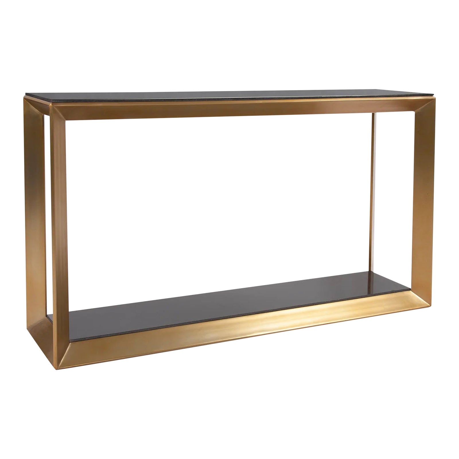 Carson Brushed Brass Console | Chairish