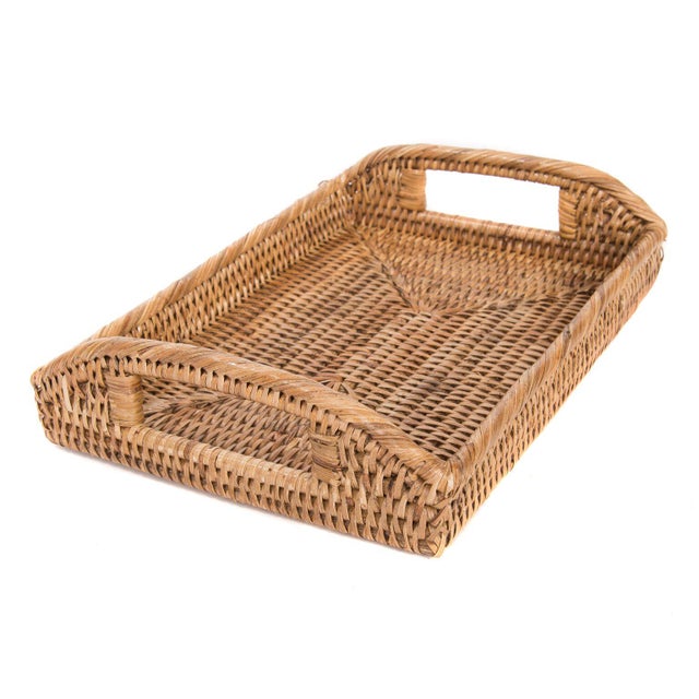 Artifacts Rattan Rectangular Tray | Chairish