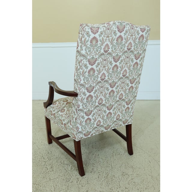 Hickory Chair Mahogany Upholstered Lolling Chair | Chairish