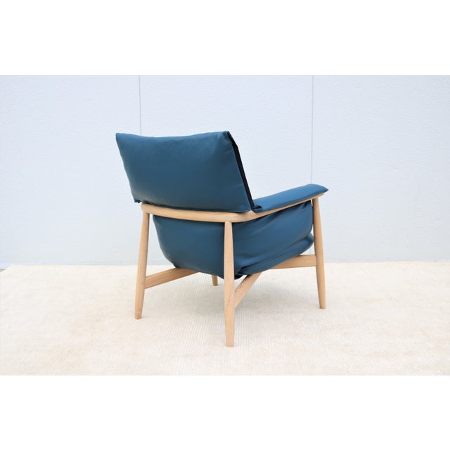 Danish Modern Eoos for Carl Hansen & Son E015 Blue Leather Embrace ...
