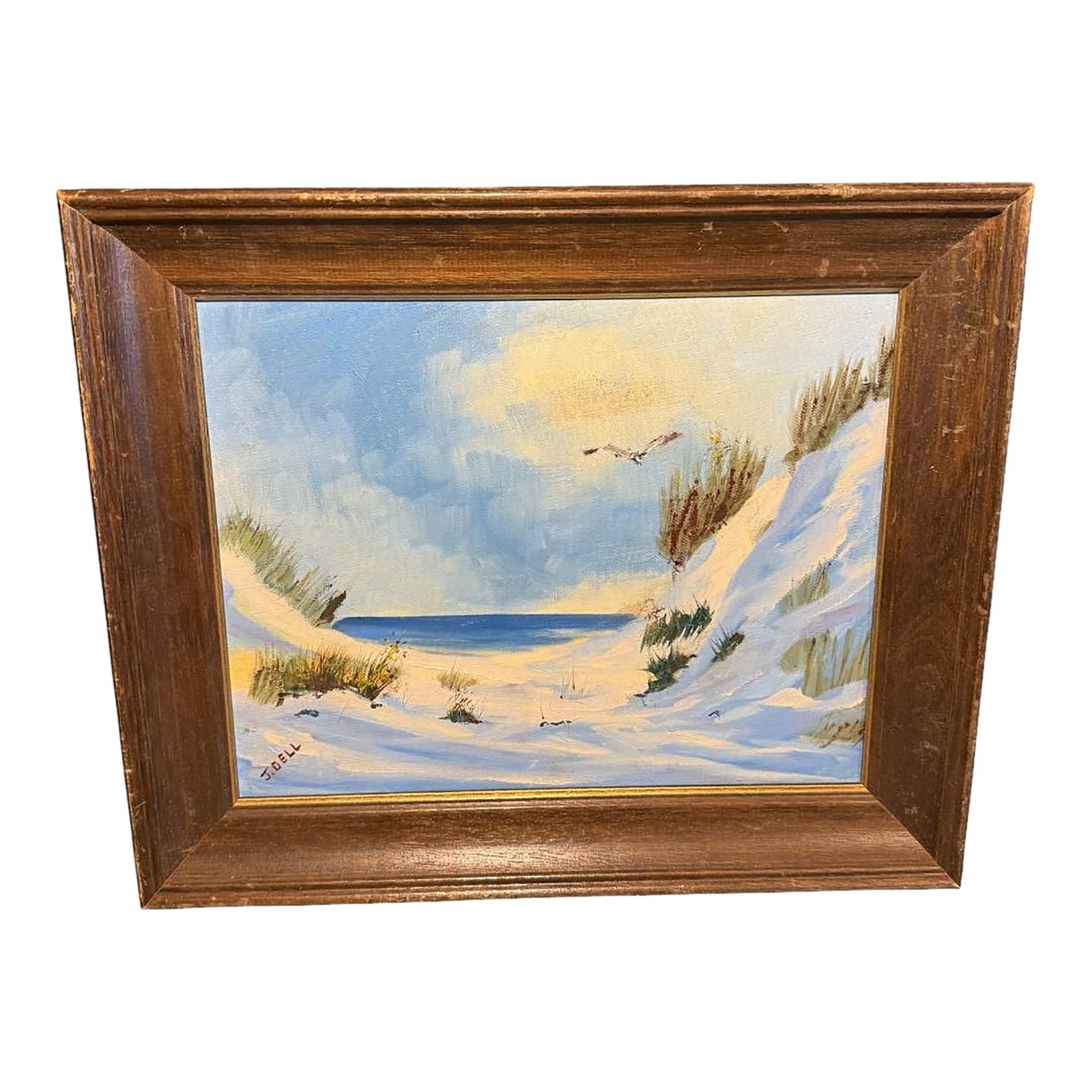 Late 20th Century Cape Cod Sand Dunes – Original Oil Painting Signed J ...
